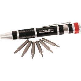 Wiha 7pc Pocket Clip Torx Micro Bit Set