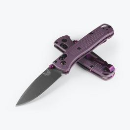 Benchmade 533GY-09 Mini Bugout, Dark Purple Grivory, Gray Cerakote S30V ...