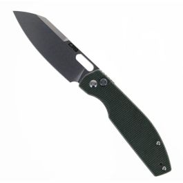 CJRB Ekko, AR-RPM9 Blade steel, Green Micarta Handles, Button Lock ...