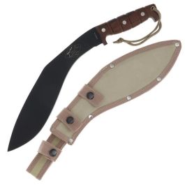 ESEE Knives Expat Jaraca Kukri, Walnut Handle, 1075 Carbon Blade Steel