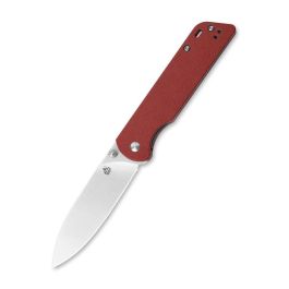 QSP Parrot, Red Micarta Scales, D2 Satin Blade, Version 2 ~ QS102-E