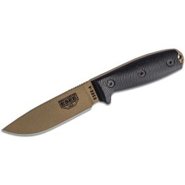 ESEE Knives ESEE-4PDE-001 Dark Earth Plain Edge, 3D Black G10 Handles ...